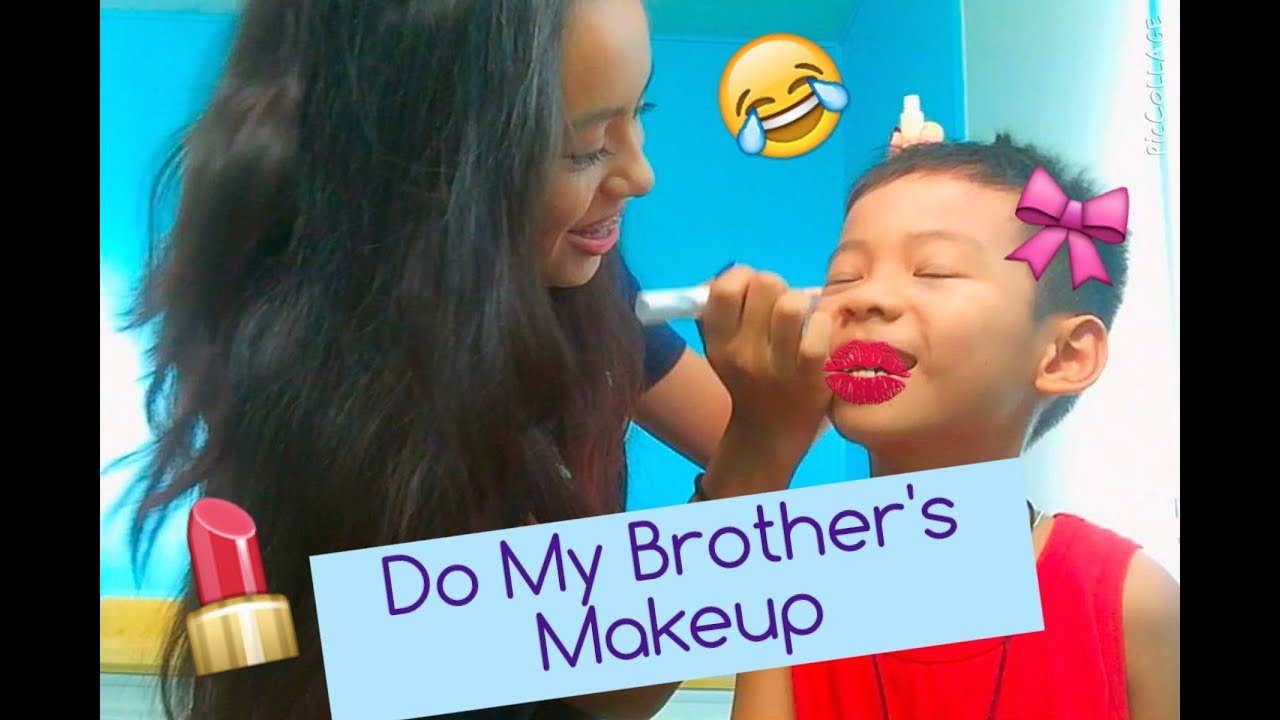 Doing My Brother's Makeup! - YouTube