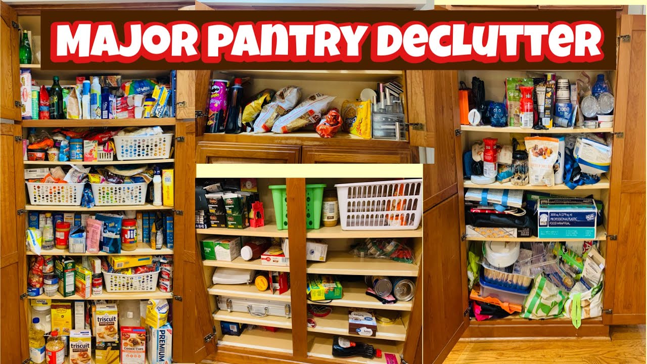 HUGE KITCHEN PANTRY (my makeshift pantry) DECLUTTER & ORGANIZE/ Such a ...