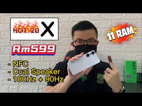 Phone Rm599 11GB Ram ada NFC Dual Speaker Battery 5000mah guna Gaming Chipset Infinix HOT 20 ...