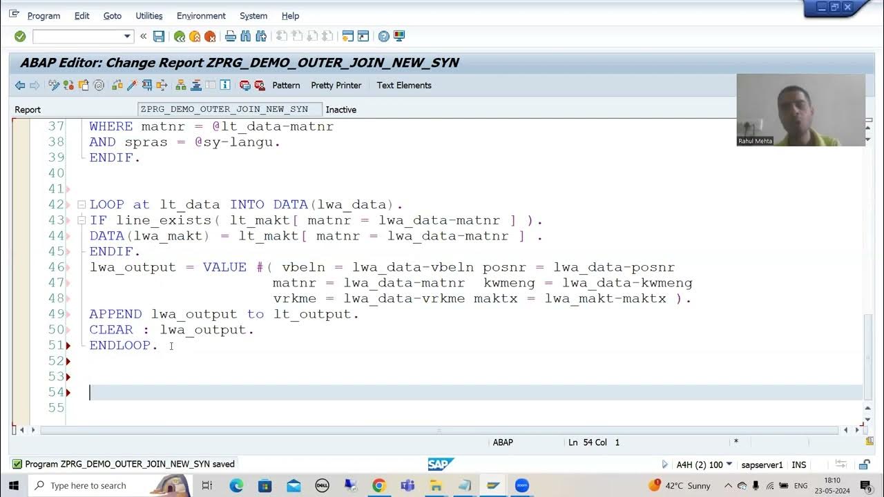 67 Sap Abap New Syntax Report Creation Using New Syntax Part14 Youtube