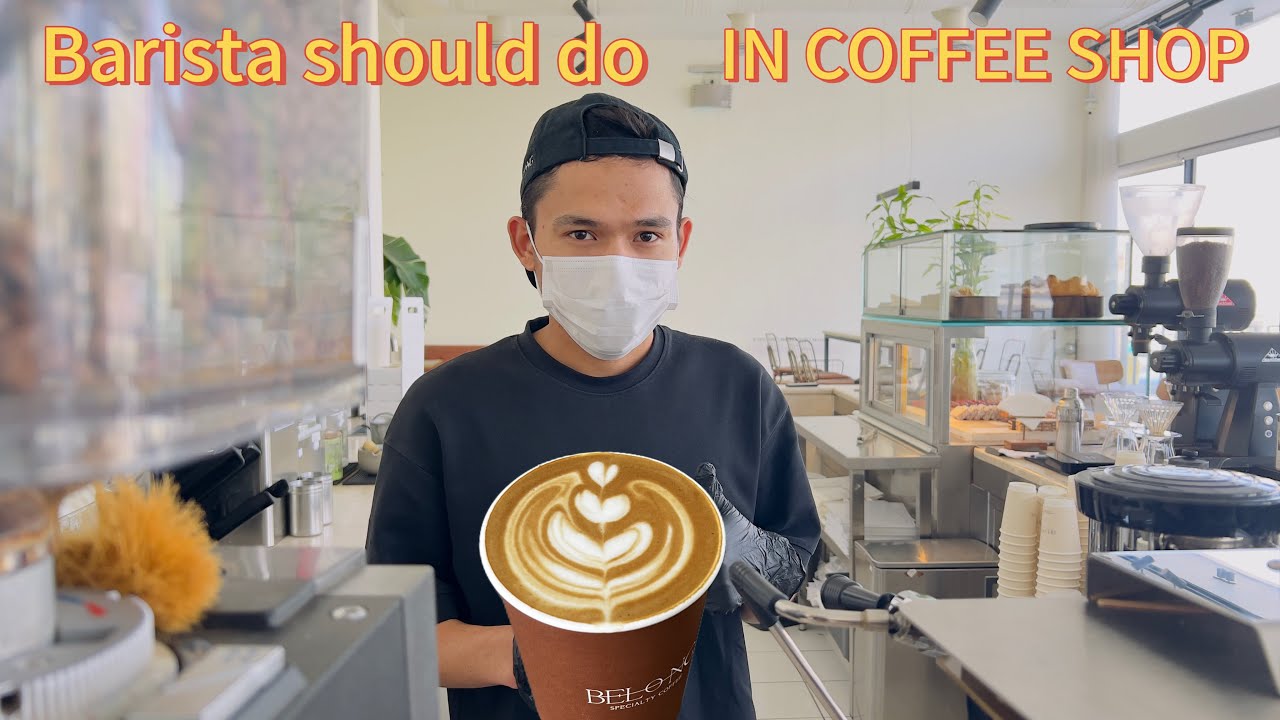 Things a barista has to do all day at a coffee shop ☕️ - YouTube