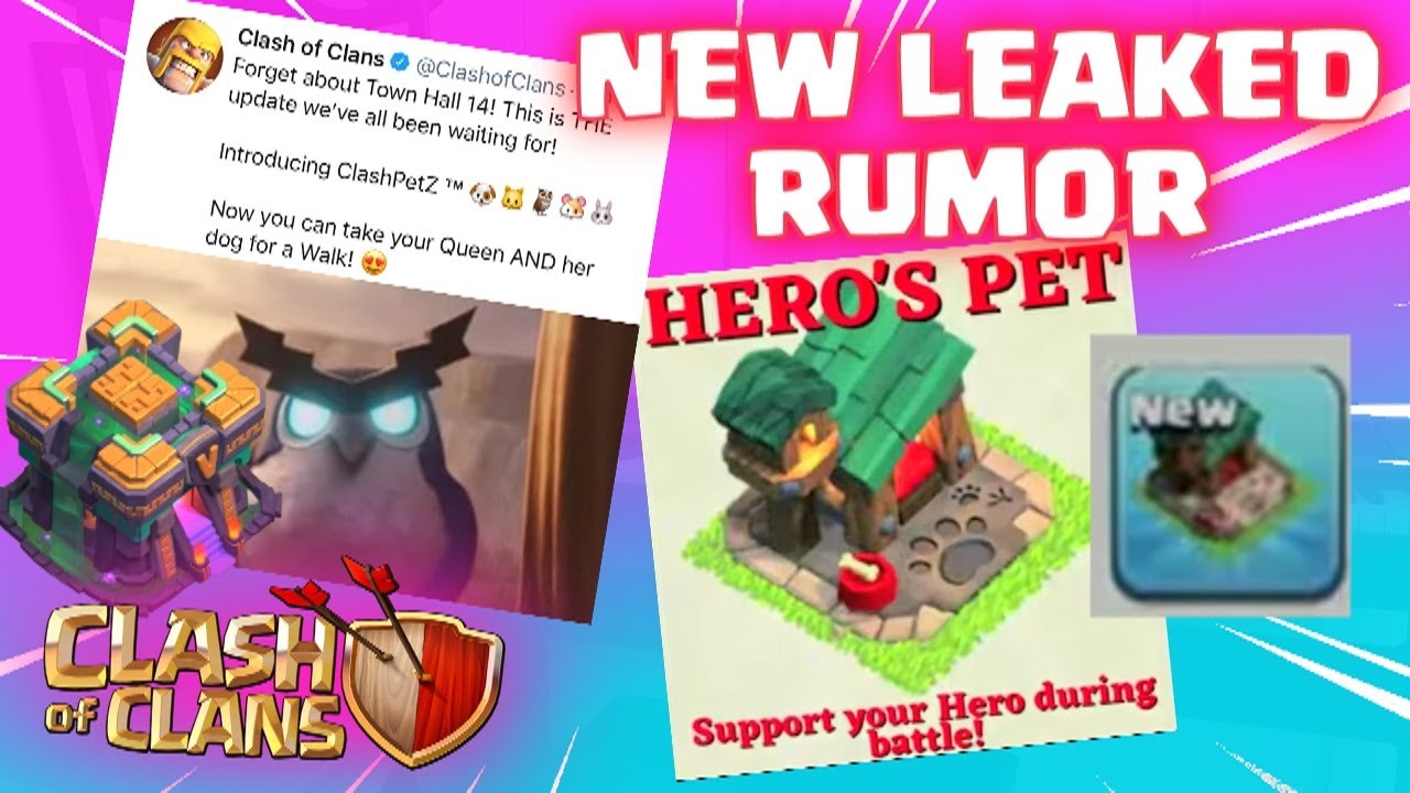 "LEAKED RUMOR" HERO PETS & BATTLE BUILDER HUT LVL 4 NEW TH14 Update ...