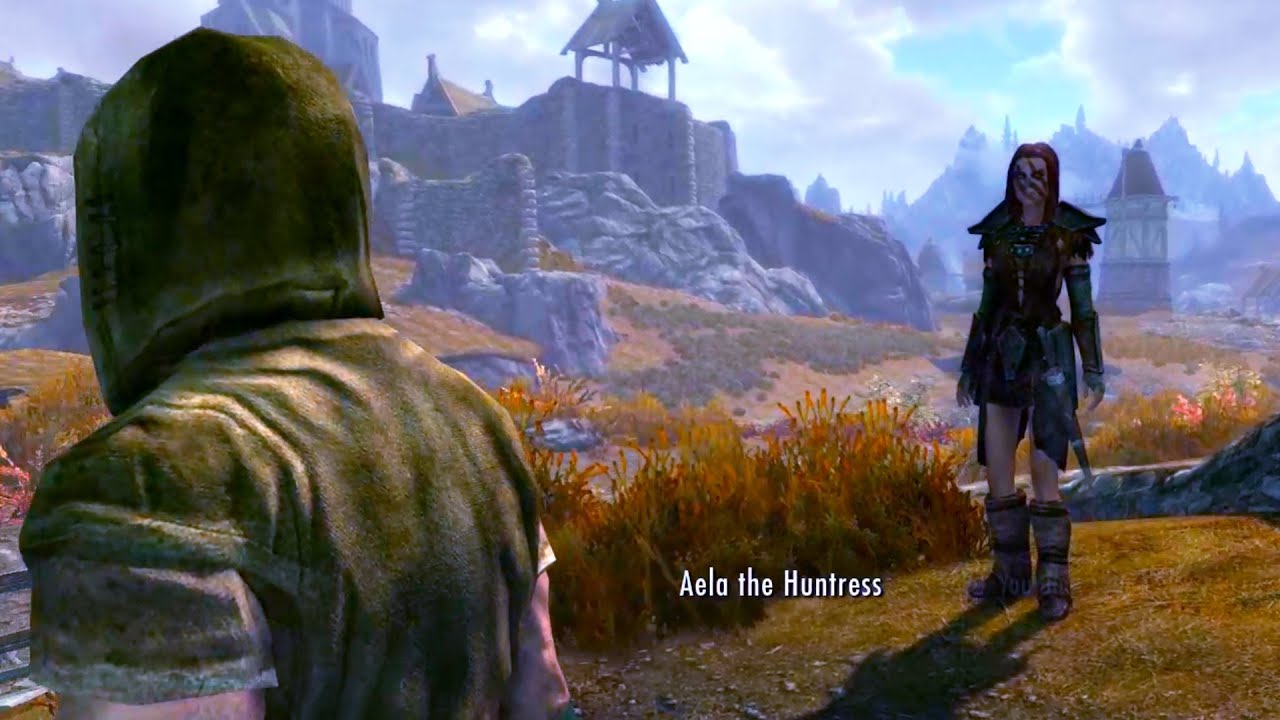 Aela the Huntress And Farmer. Skyrim Special Edition - YouTube