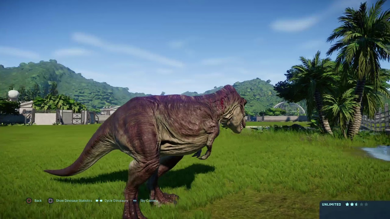 Jurassic World Evolution: JP Tyrannosaurus Rex vs Indoraptor (Base ...