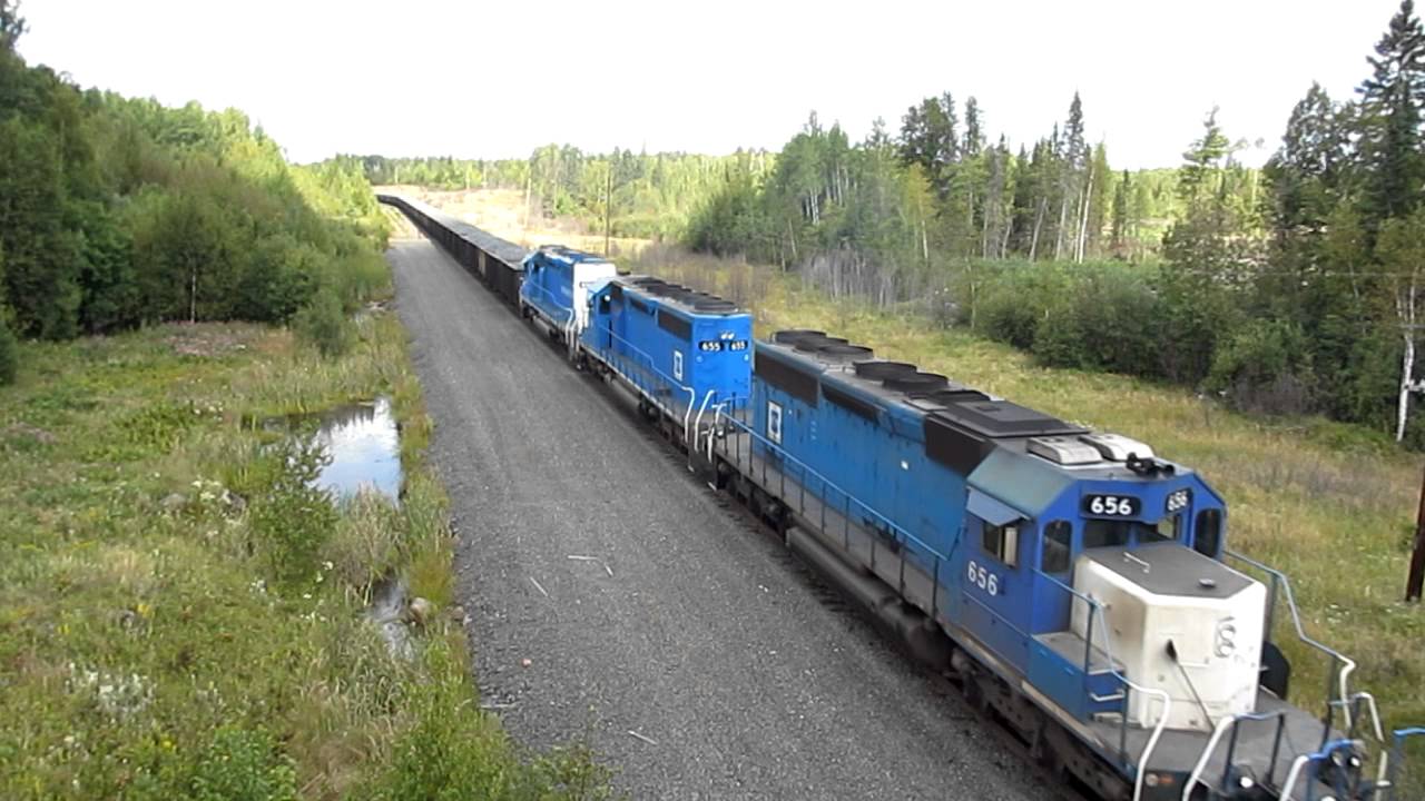 Northshore Mining Loaded Raw Ore Train - YouTube