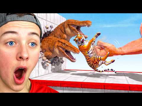 Reacting to ESCAPE the MOSASAURUS TRAP in ARBS! (Who Will Win?)