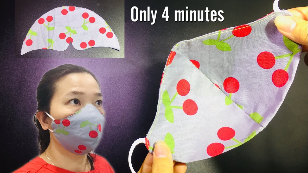 How to sew a 3D mask in 4 minutes/the mask does not foggy the glass ...