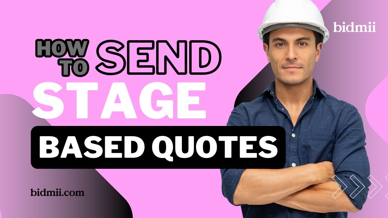 HOW TO: Provide a Stage Based Quote on Bidmii - YouTube
