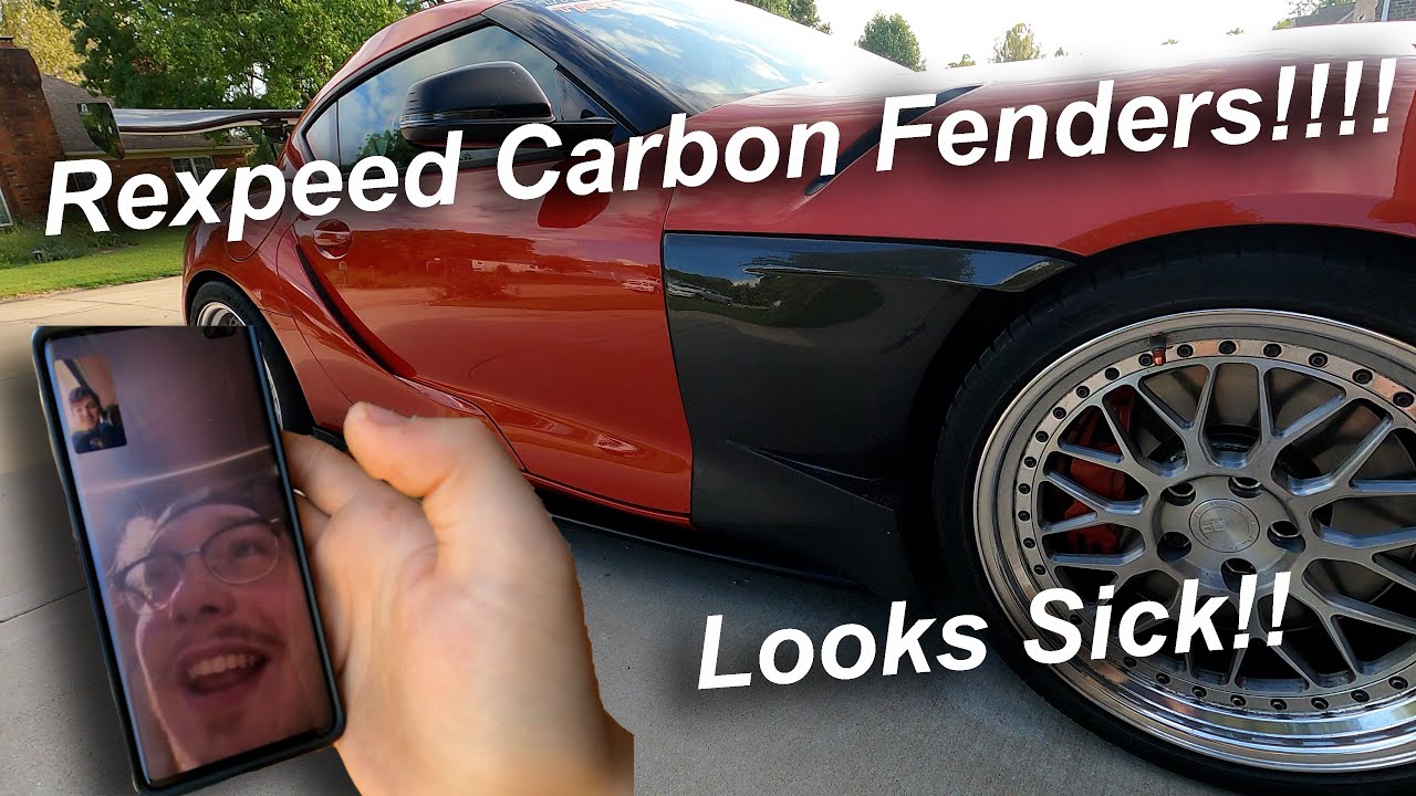 Supra gets Rexpeed Carbon Fenders | Looks so Awesome!!!! - YouTube