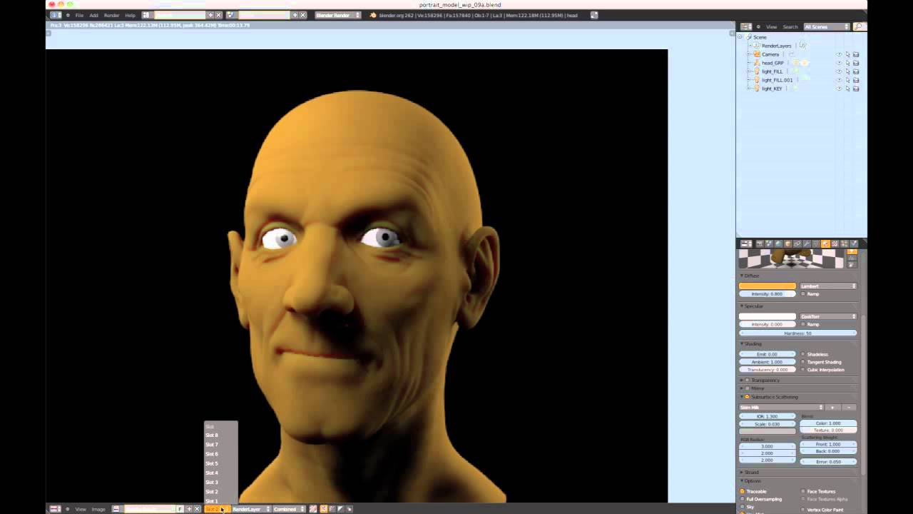 Creating a Realistic Head in Blender - part 04 - YouTube