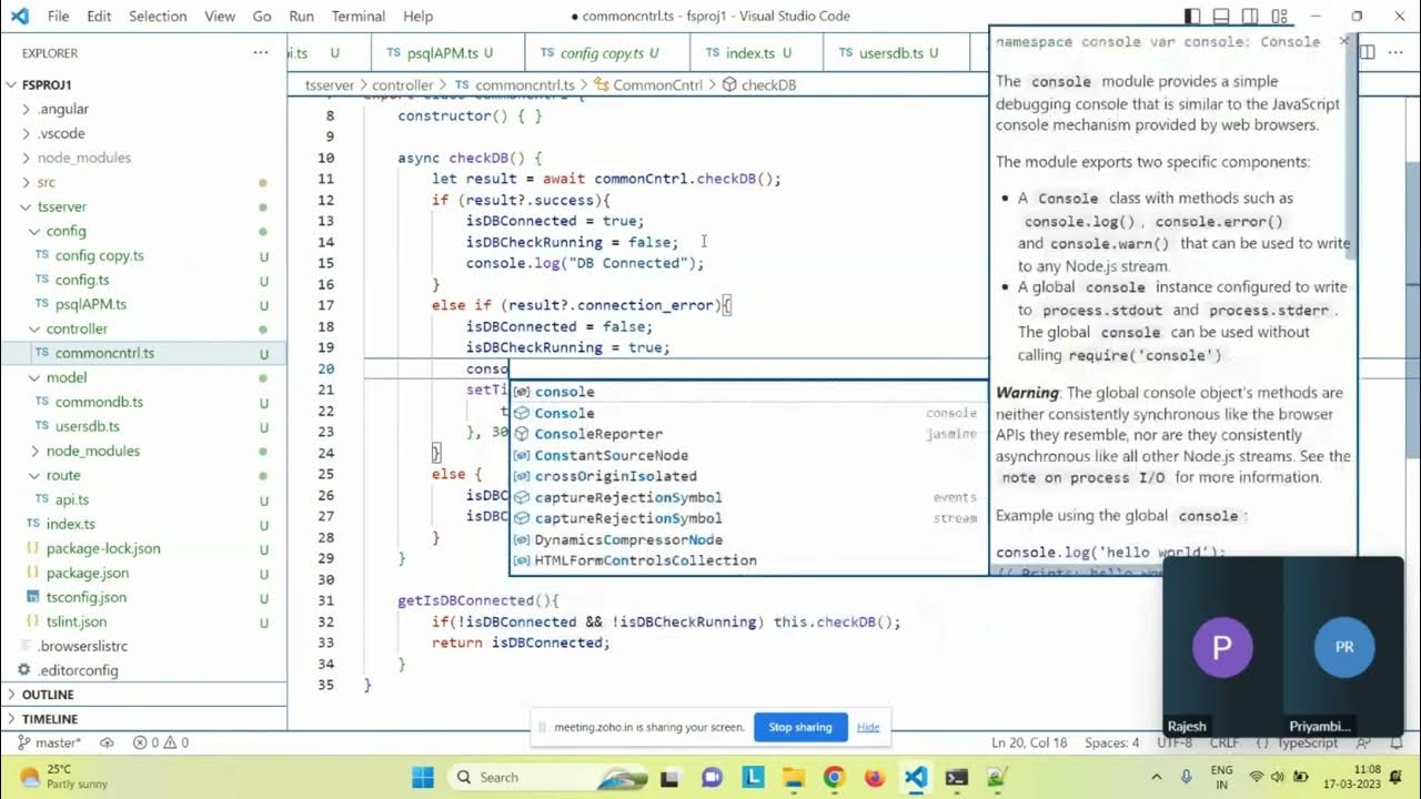 Angular Material Node Server - registering the new method and creating model and controller ...