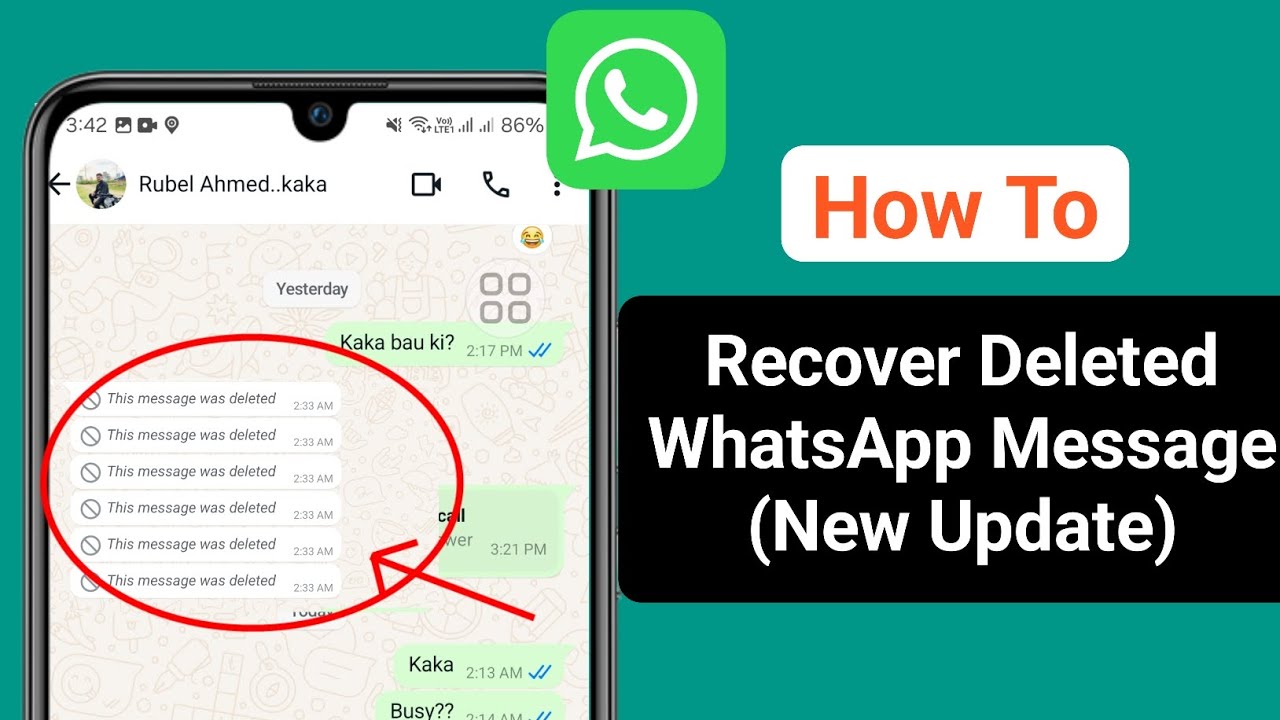 How to Recover Deleted WhatsApp Message || Recover WhatsApp Message ...
