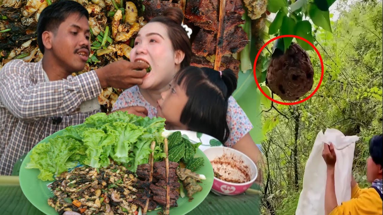 ก้อยต่อหัวเสือ กินครั้งแรก แซ่บคัก เมนูหากินยาก | Chhuny Nuch - YouTube