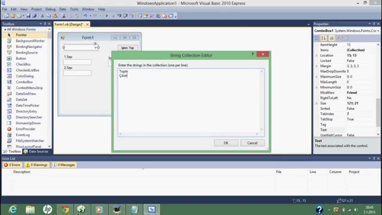 Visual Basic 2010 Hesap Makinesi Yapma - YouTube