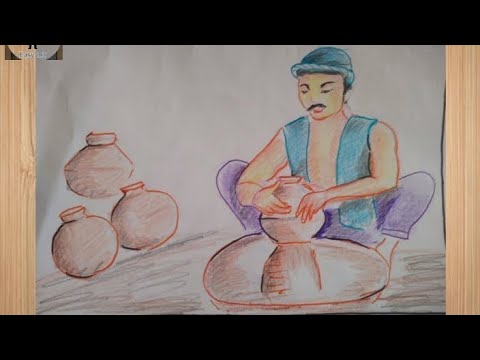Potter man drawing easy||Potter drawing|| art with sami - YouTube