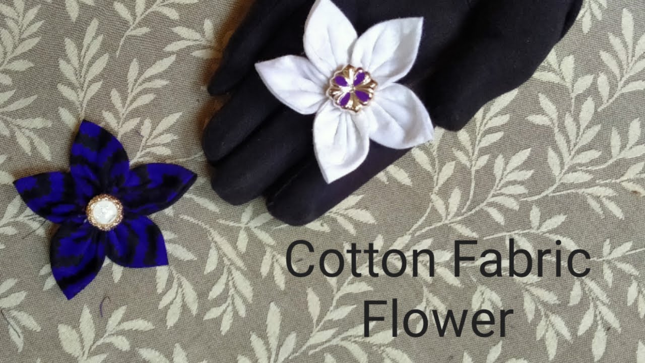DIY / how to make Cotton Fabric Flower | Fabric flower Making Tutorial ...