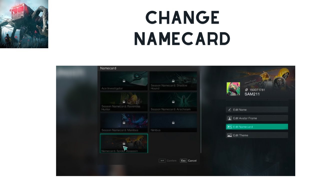 How to change NameCard in Once Human - YouTube