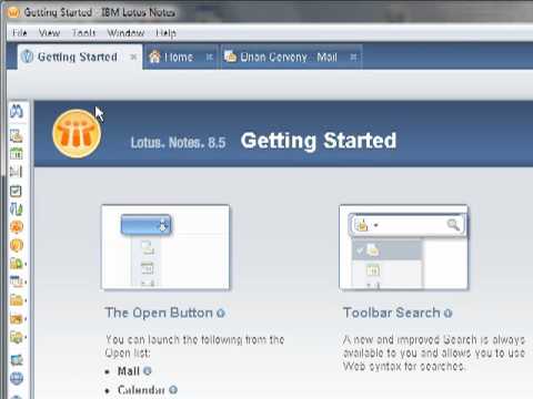 Lotus Notes 8.5.1 Docking the Open List - YouTube