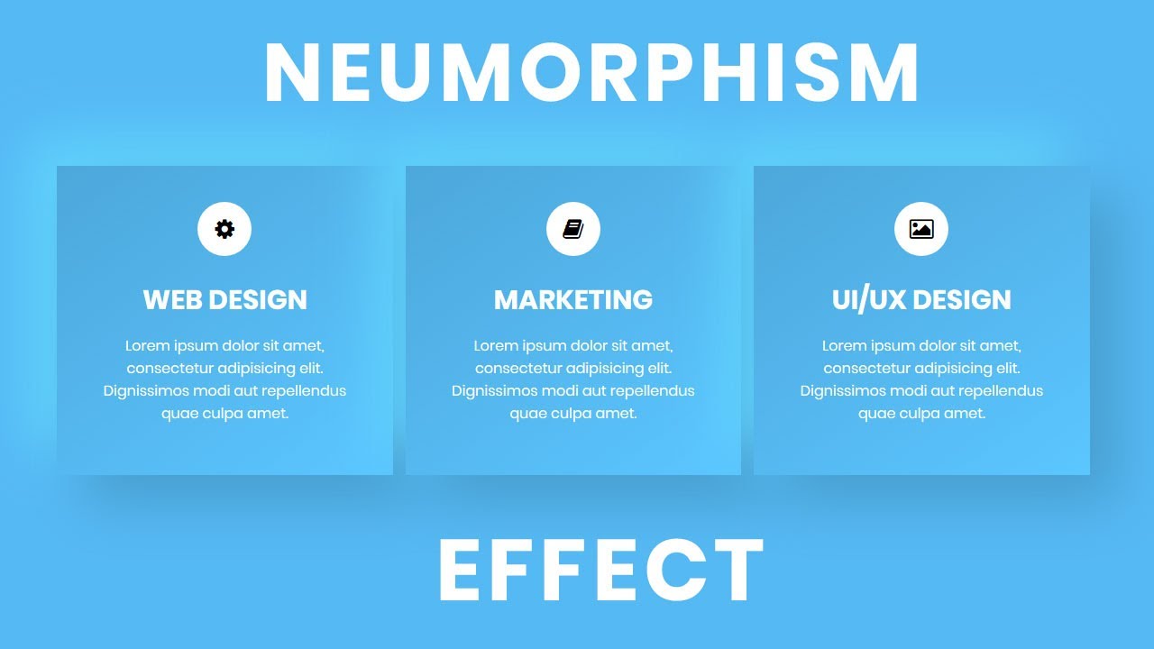 Service Section With Neumorphism Effect Neomorphism Ui Design Tutorial Youtube