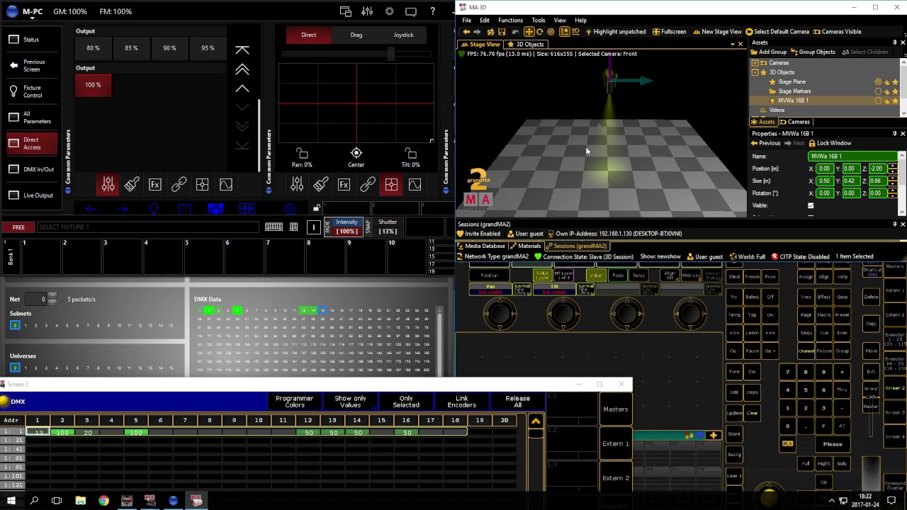 PT Bug in MA2 when using artnet from M-PC - YouTube