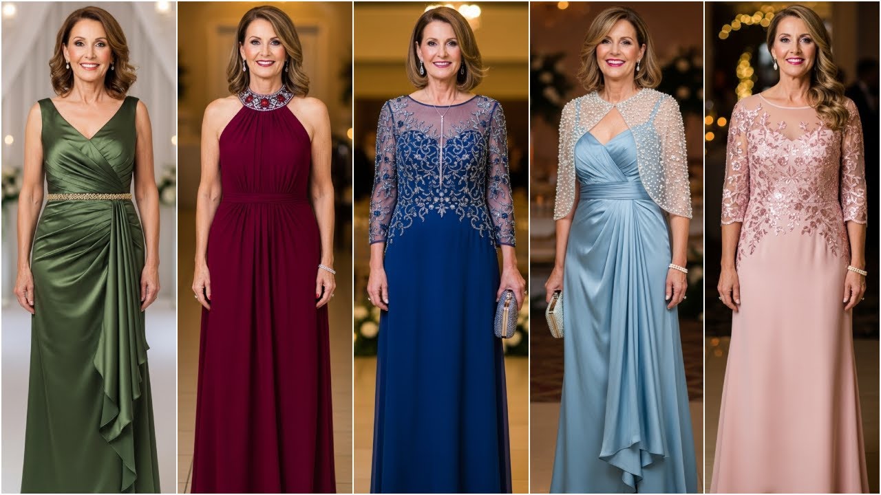 Top Elegant Mother of the Bride Dresses — Flattering Cuts, Color Ideas ...