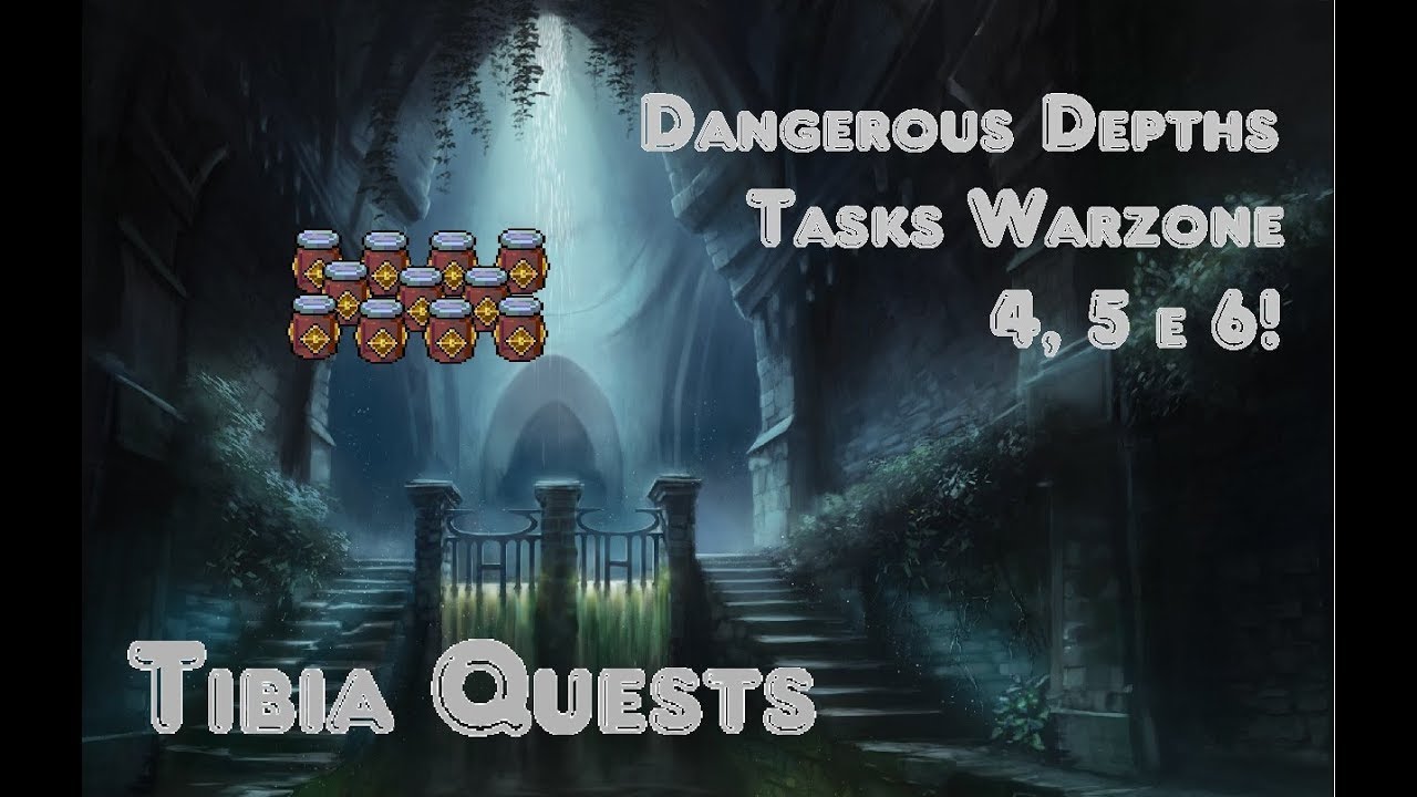 Tibia Quests - Dangerous Depths - Task Warzone 4, 5 e 6 - YouTube