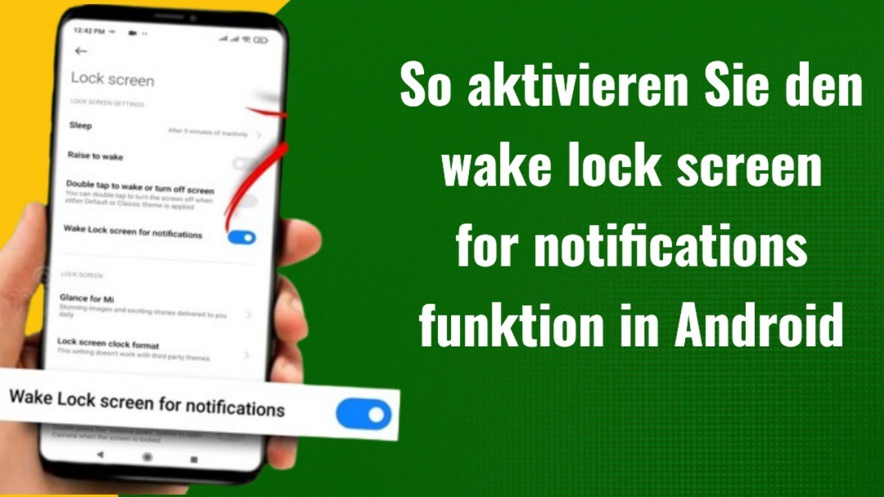 So aktivieren Sie den wake lock screen for notifications funktion in ...