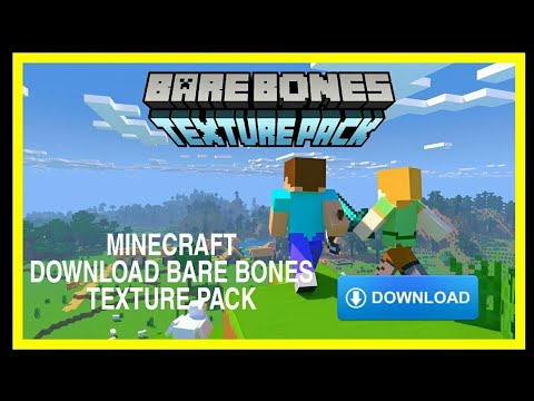 DOWNLOAD DA TEXTURA BARE BONES IGUAL A DOS TRAILERS DA MOJANG 😱 ...