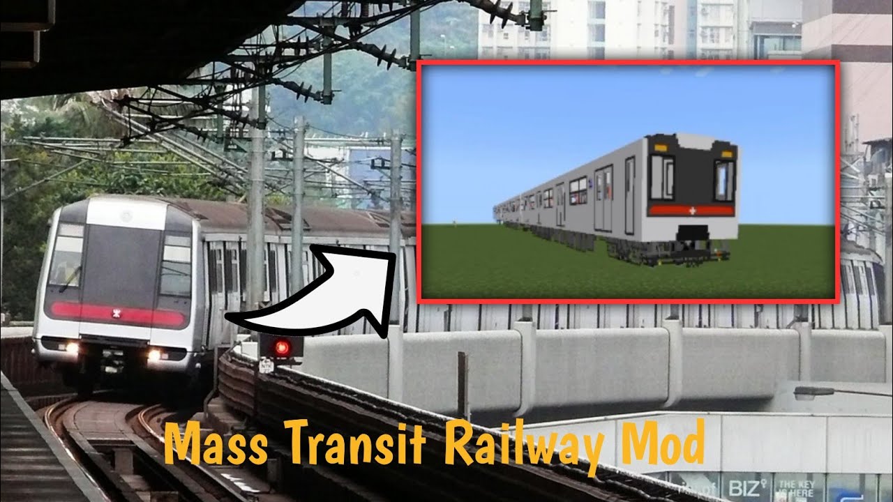 Mod Train MTR Emu (DC) || Minecraft pe/be - YouTube