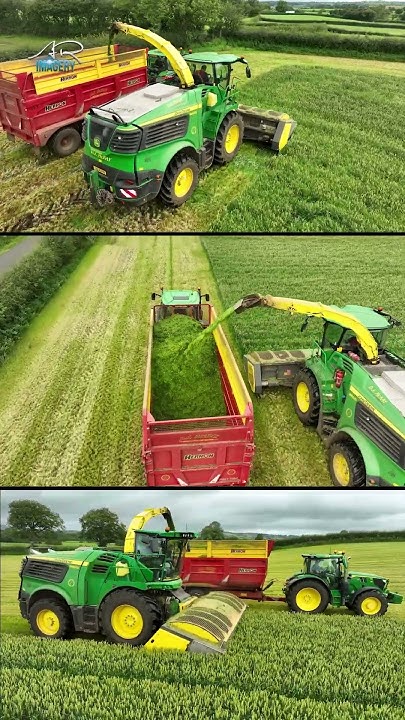 John Deere 9800i cutting wholecrop - YouTube