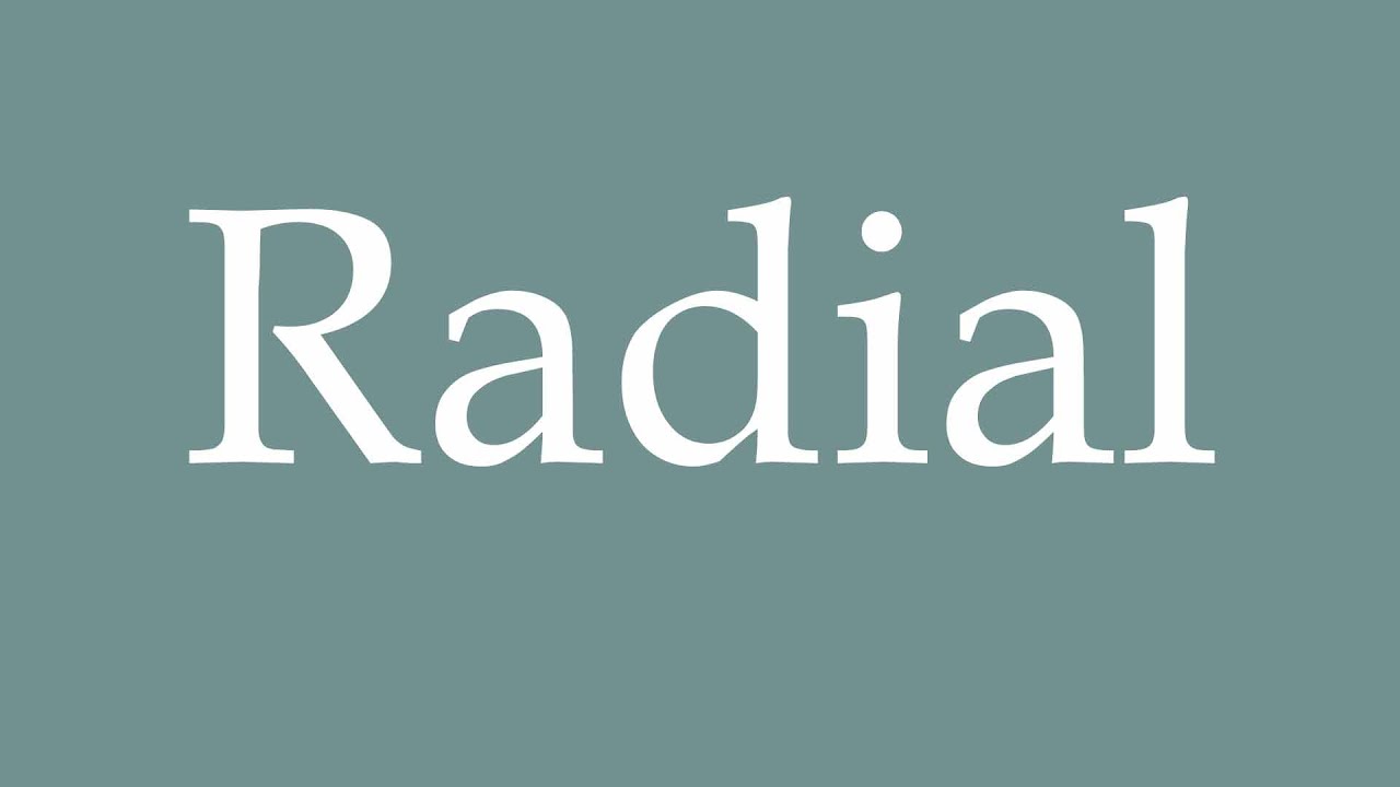 How to Pronounce ''Radial'' Correctly in French - YouTube