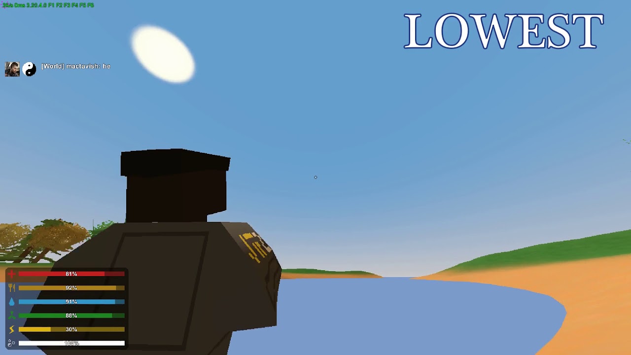 UNTURNED Low Graphics VS Ultra Graphics processor boy - YouTube