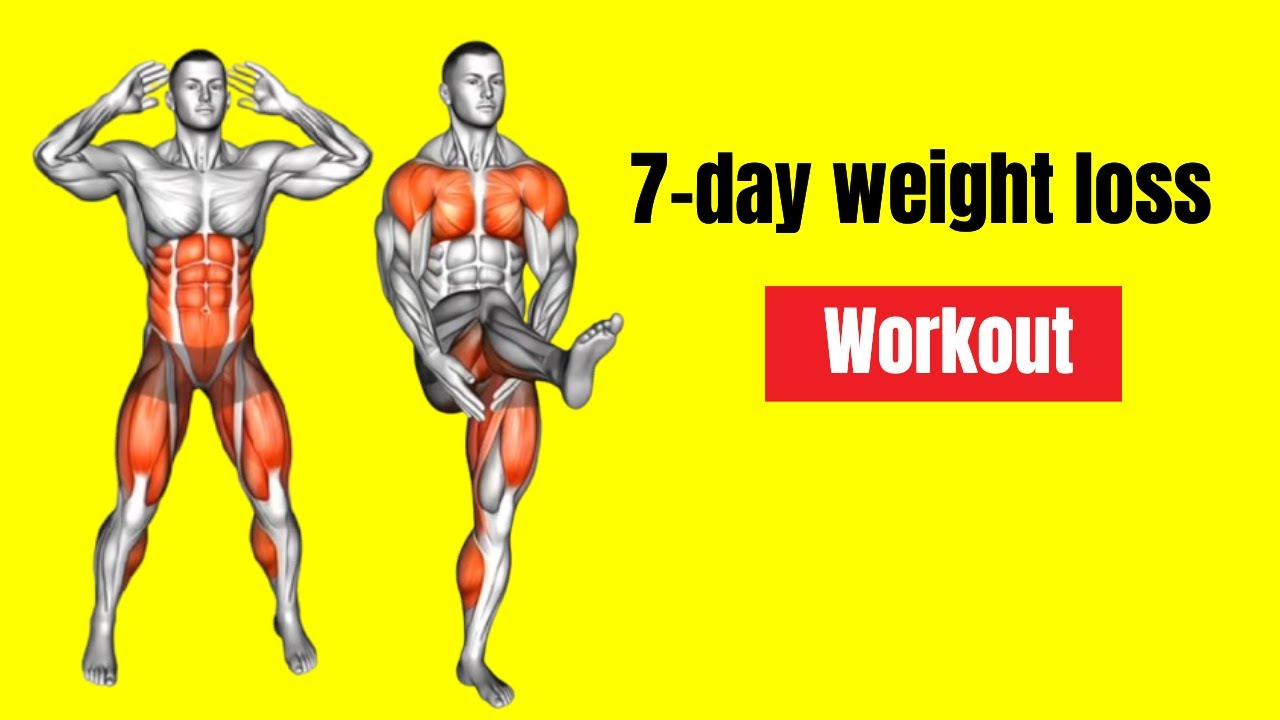 7 day weight loss workout plan at home - YouTube