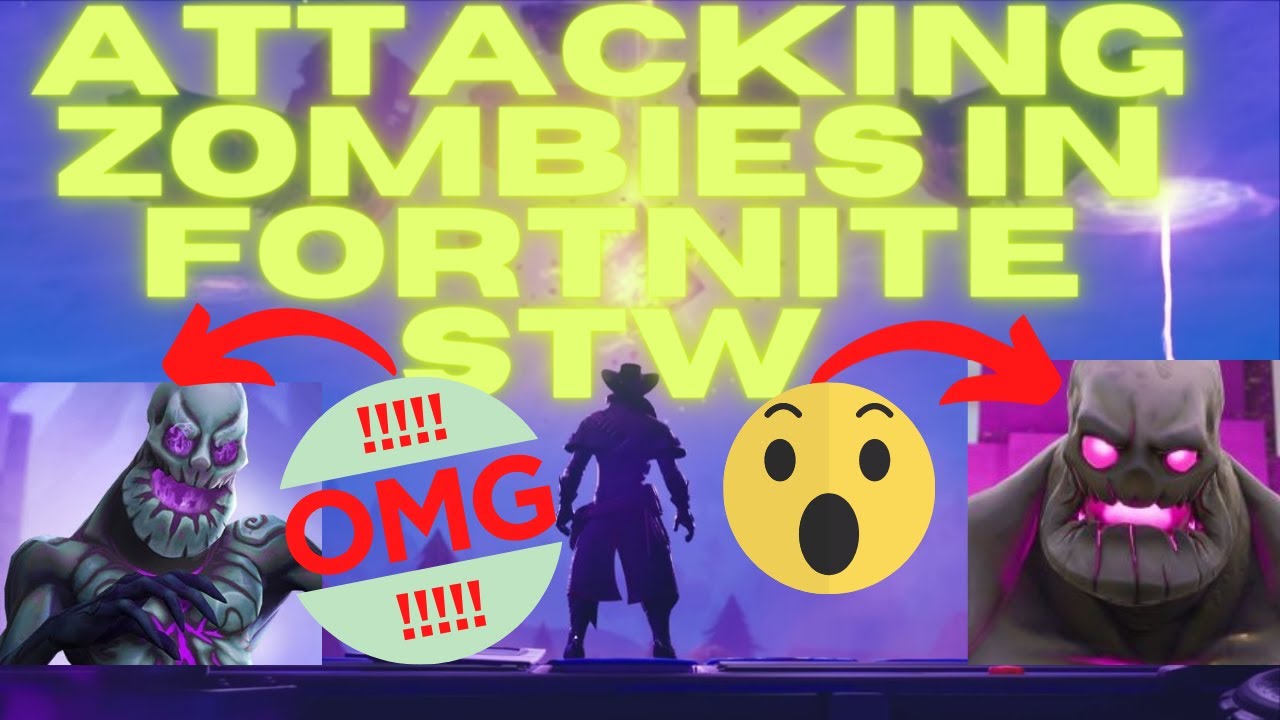 Attacking Zombies in Fortnite STW 1 - YouTube