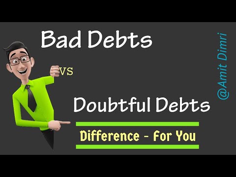 Difference between Bad Debts and Doubtful debts #accounting #class11 # ...