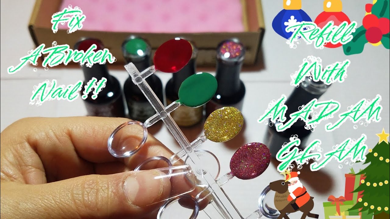 FIX A CHIPPED NAIL||Cuticle WORK||ReFILL WITH MADAM GLAM!! - YouTube