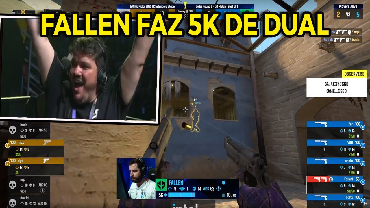 FALLEN CHOCA O MUNDO COM ACE 5K DE DUAL BERRETAS - YouTube