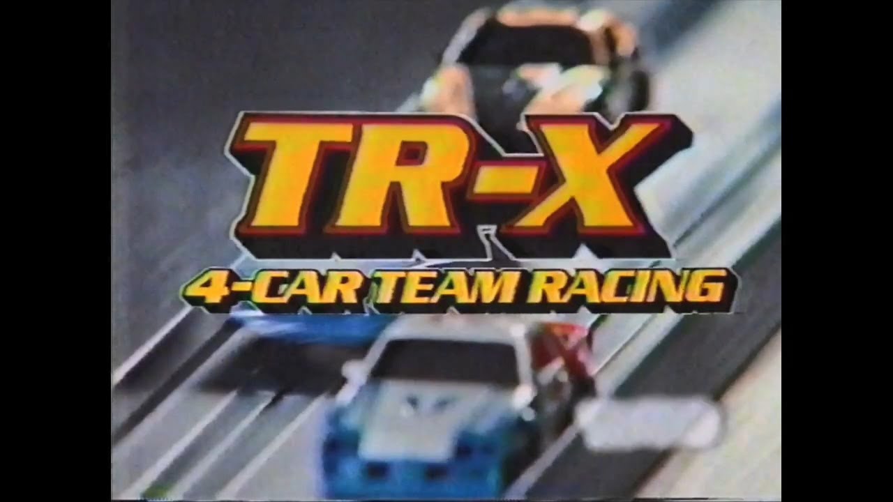 TR-X 4-Car Team Racing (slot cars) by Tyco ("of course") ad from 1985 ...