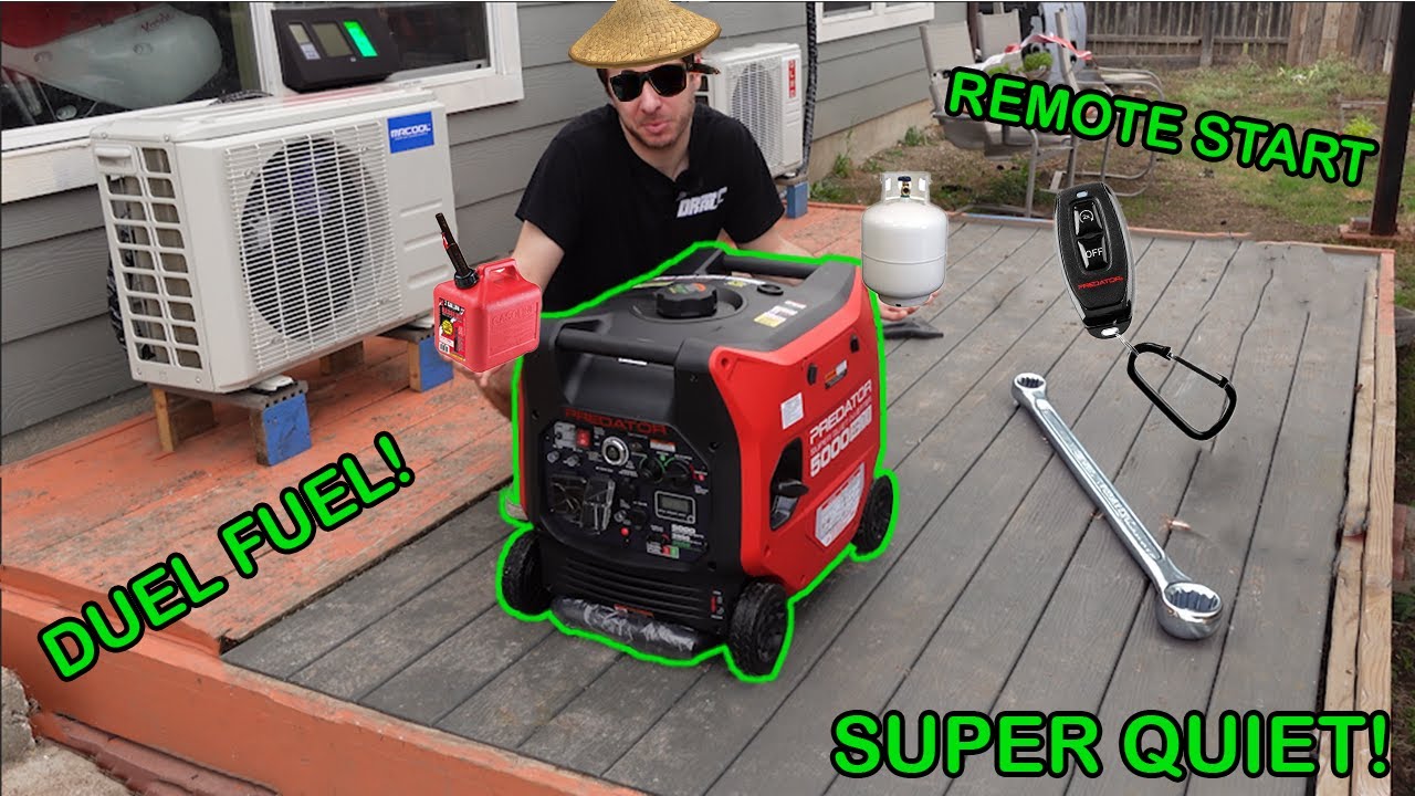 Predator 5000 Watt Inverter Generator! Backup for Solar - YouTube