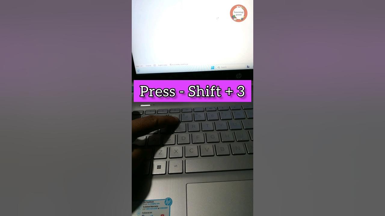 How to press hashtag in laptop/pc | #shorts #hashtag #computertips # ...