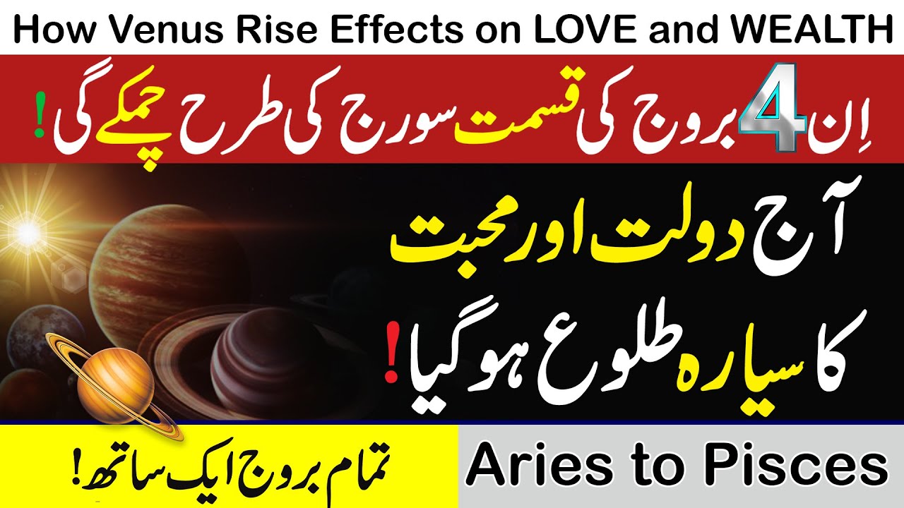 How Venus Rise Effects on LOVE and WEALTH | Aries to Pisces | New ...