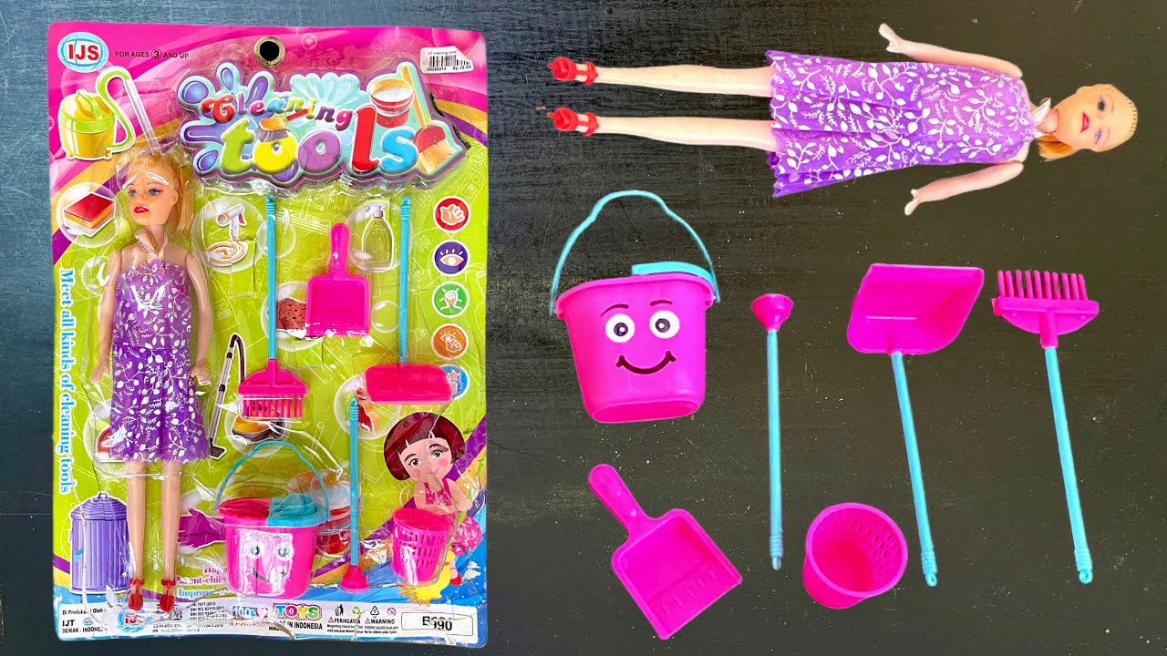 Satisfying with Unboxing cleaning tools - Mainan Alat Alat Kebersihan ...