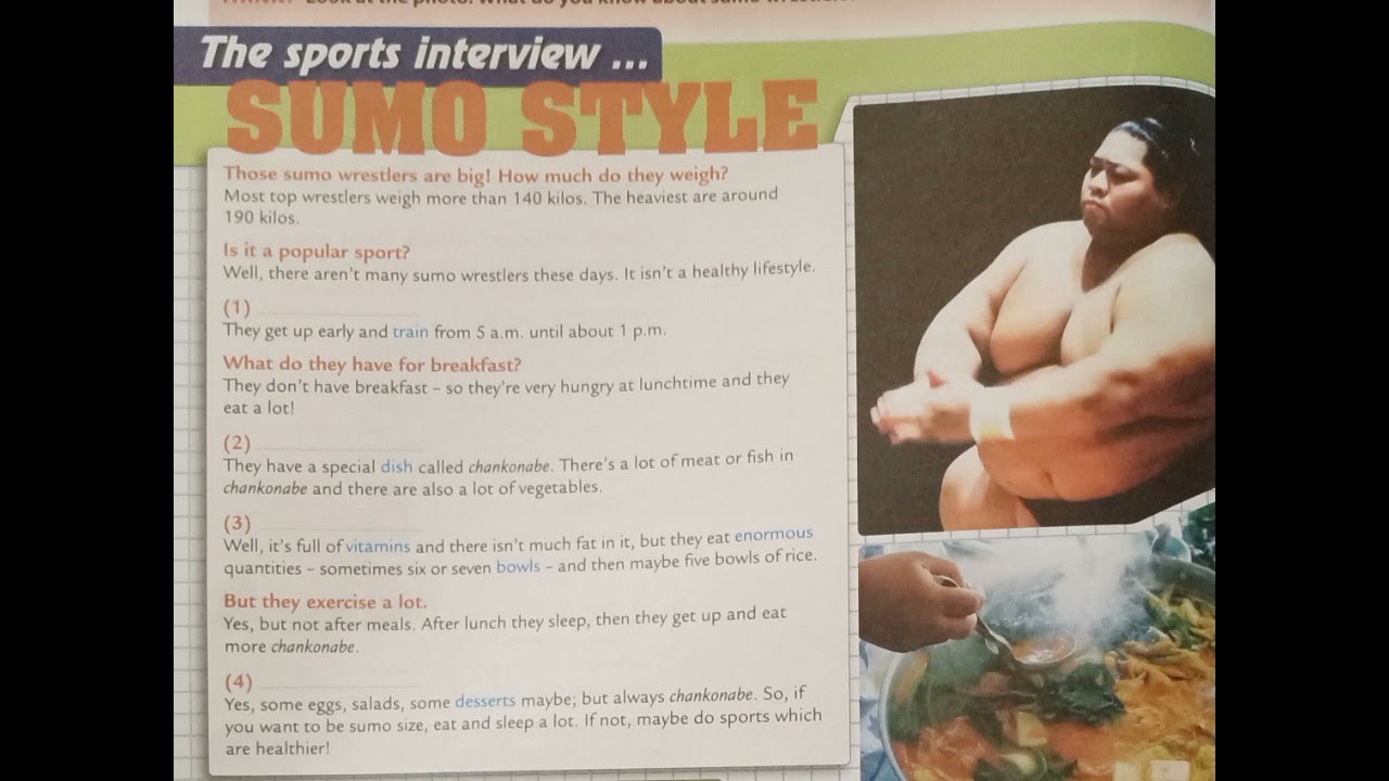 Unit 5 The sports interview: Sumo Style :: CEFR English Plus Year 5 ...