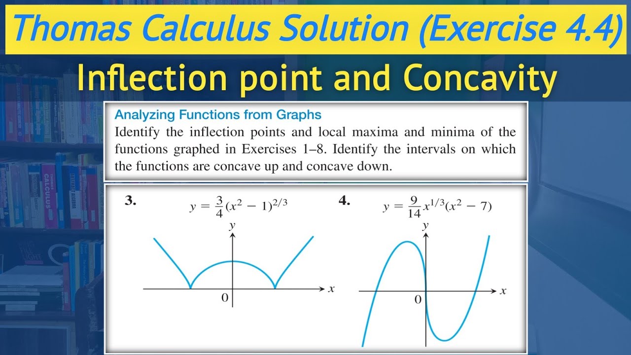 Thomas calculus exercise 4.4 Q3 and Q4 | Concavity and inflection point ...