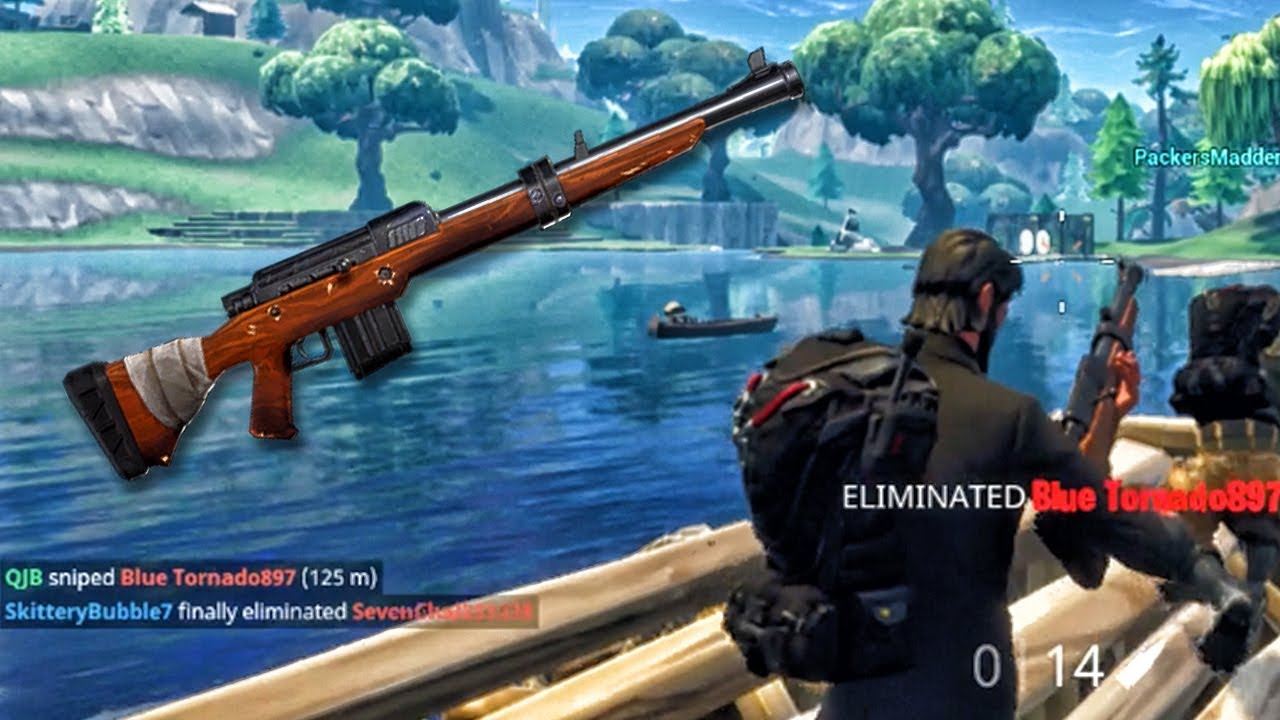 AMAZING SNIPING WITH NEW HUNTING RIFLE IN SQUAD VICTORY! Fortnite ...