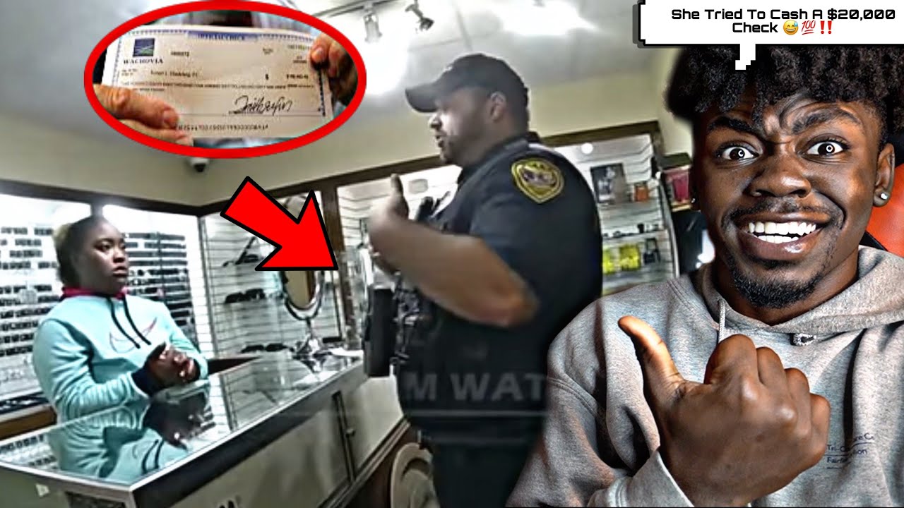 FEMALE SCAMMER GETS CAUGHT TRYING TO CASH A $24,000 CHECK & THIS ...