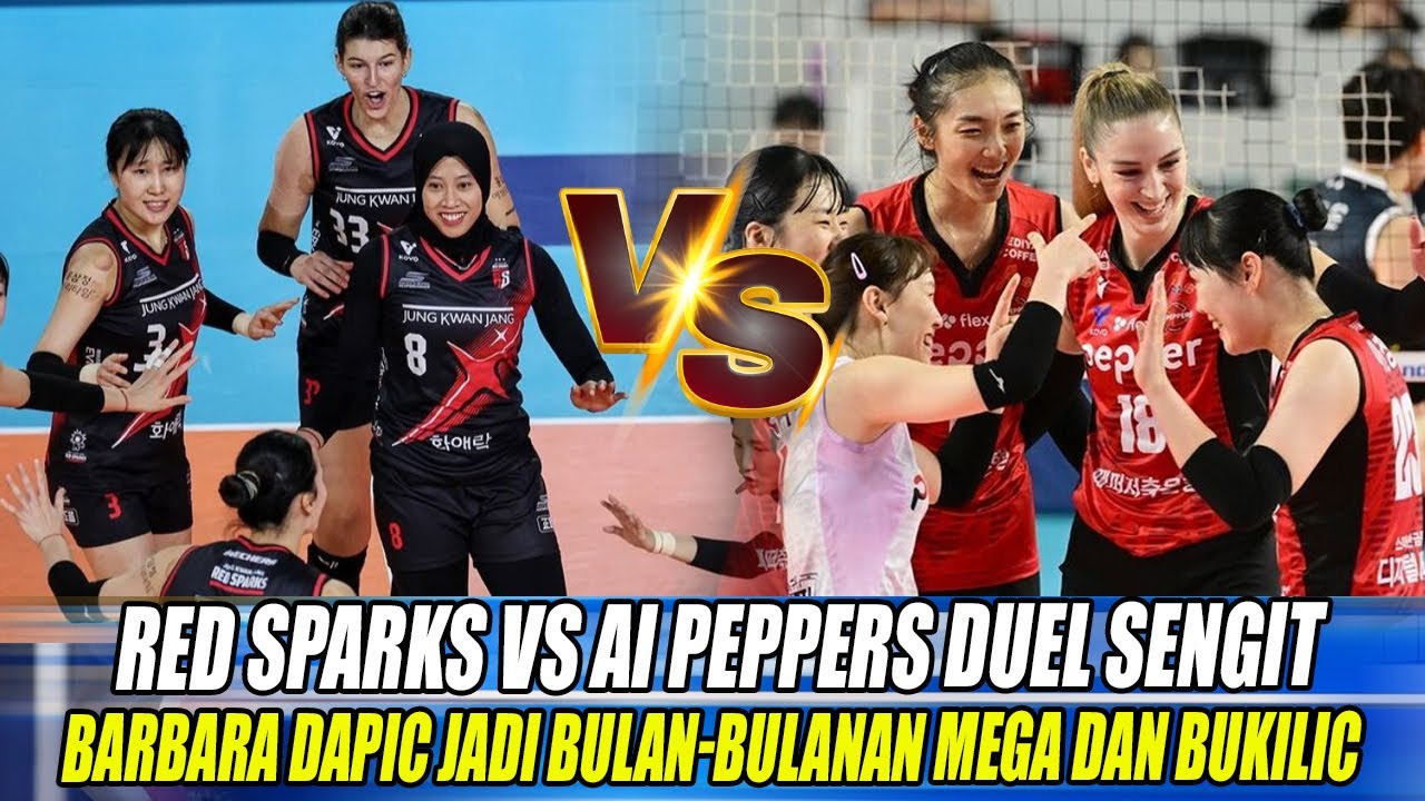 RED SPARKS VS AI PEPPERS MEGAWATI TAMPIL DOMINAN, KOMBINASI BARBARA ...