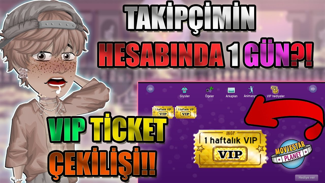 MSP - TAKİPÇİMİN HESABINDA 1 GÜN ?! VIP Ticket Çekilişi - YouTube