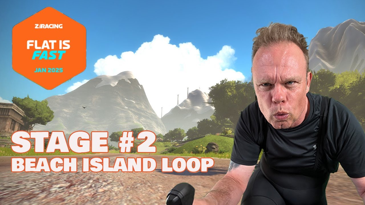 Zwift - ZRacing - Flat is Fast - Stage 2: Beach Island Loop - YouTube