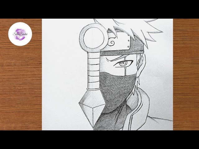 Kakashi Face Drawing Step By Step